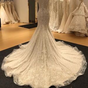 Bella Lusso | Dresses | Size 6 Long Sleeve Wedding Mermaid Bridal Gown ...
